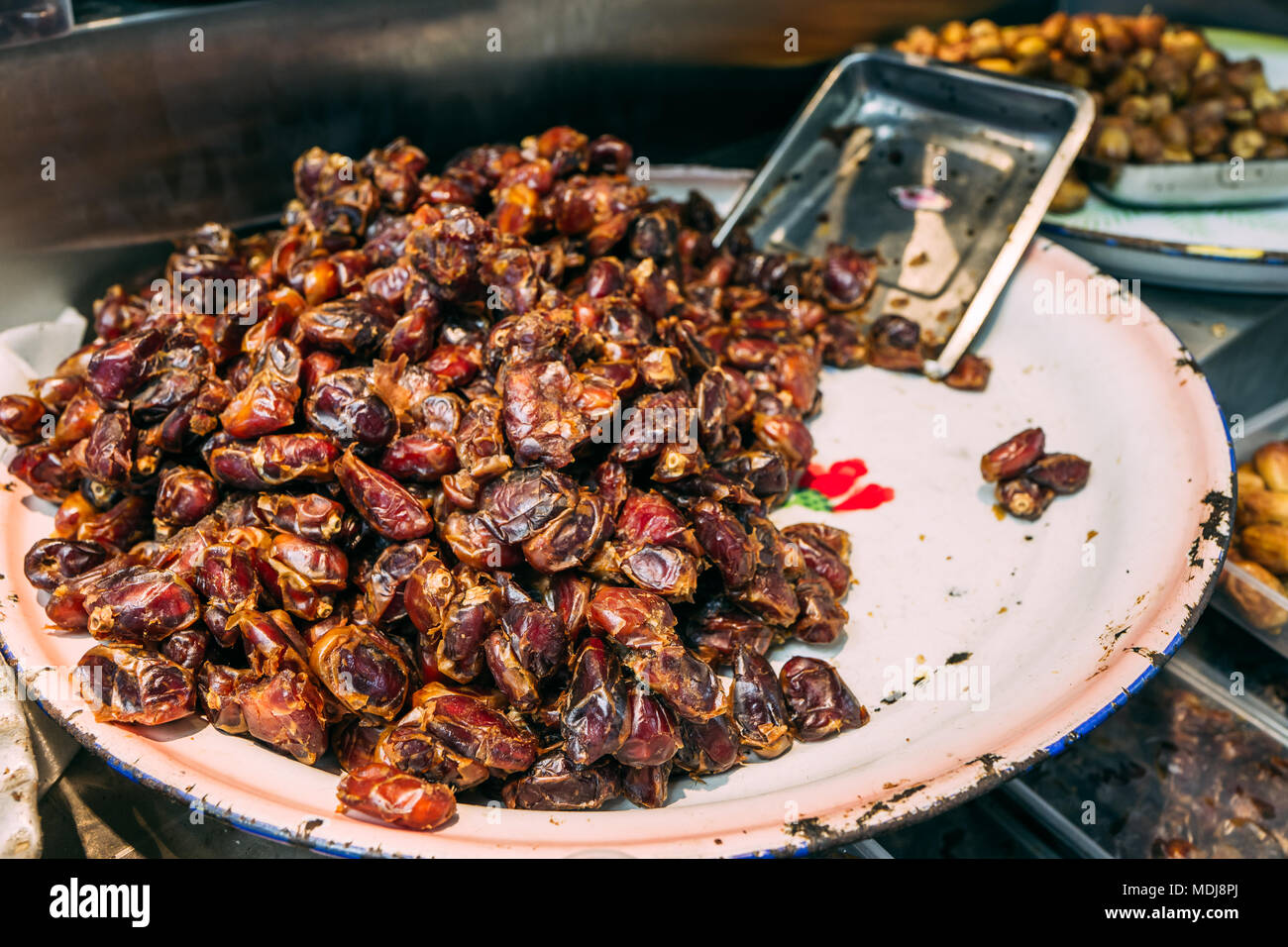Selling fresh date fruits at the local market in Muscat, Oman Stock ...