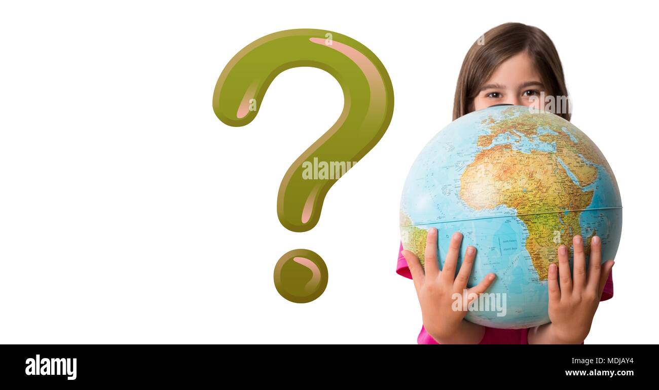 Question mark world map Cut Out Stock Images & Pictures - Alamy