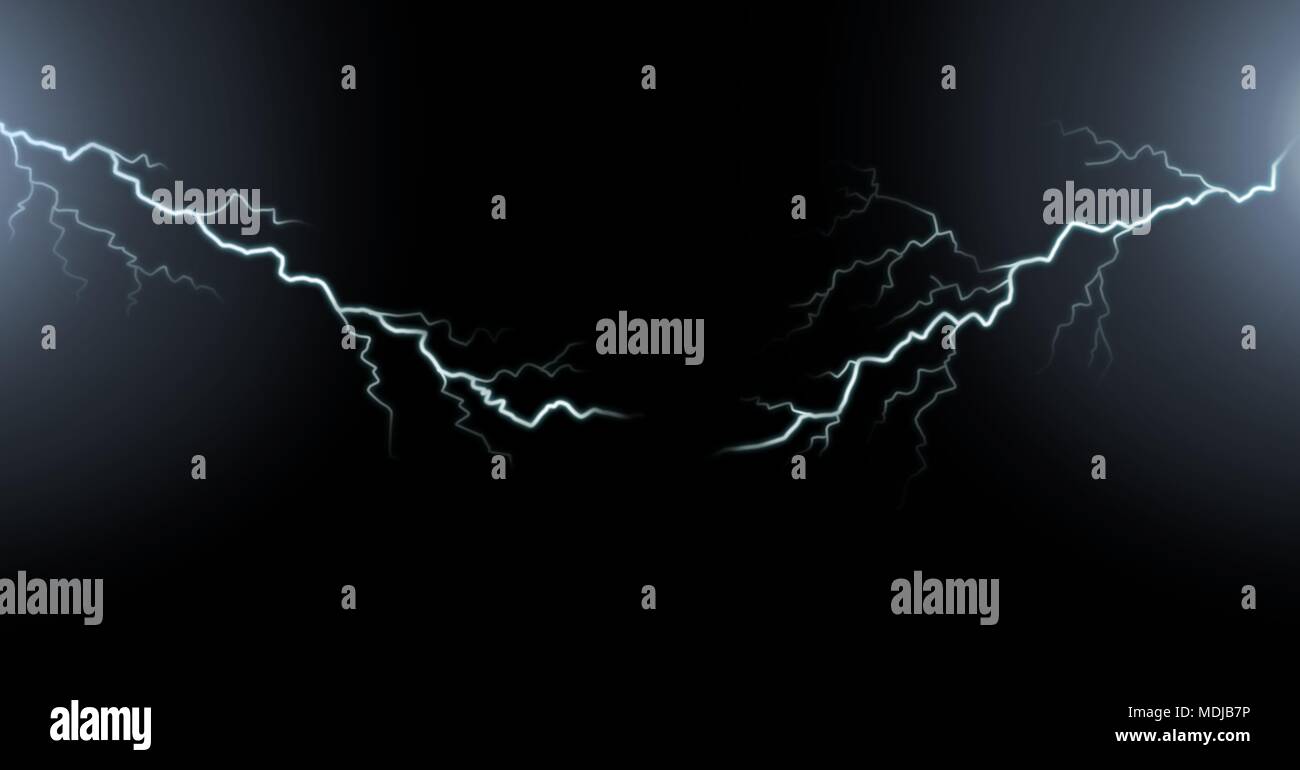 Lightning strikes and dark background Stock Photo - Alamy