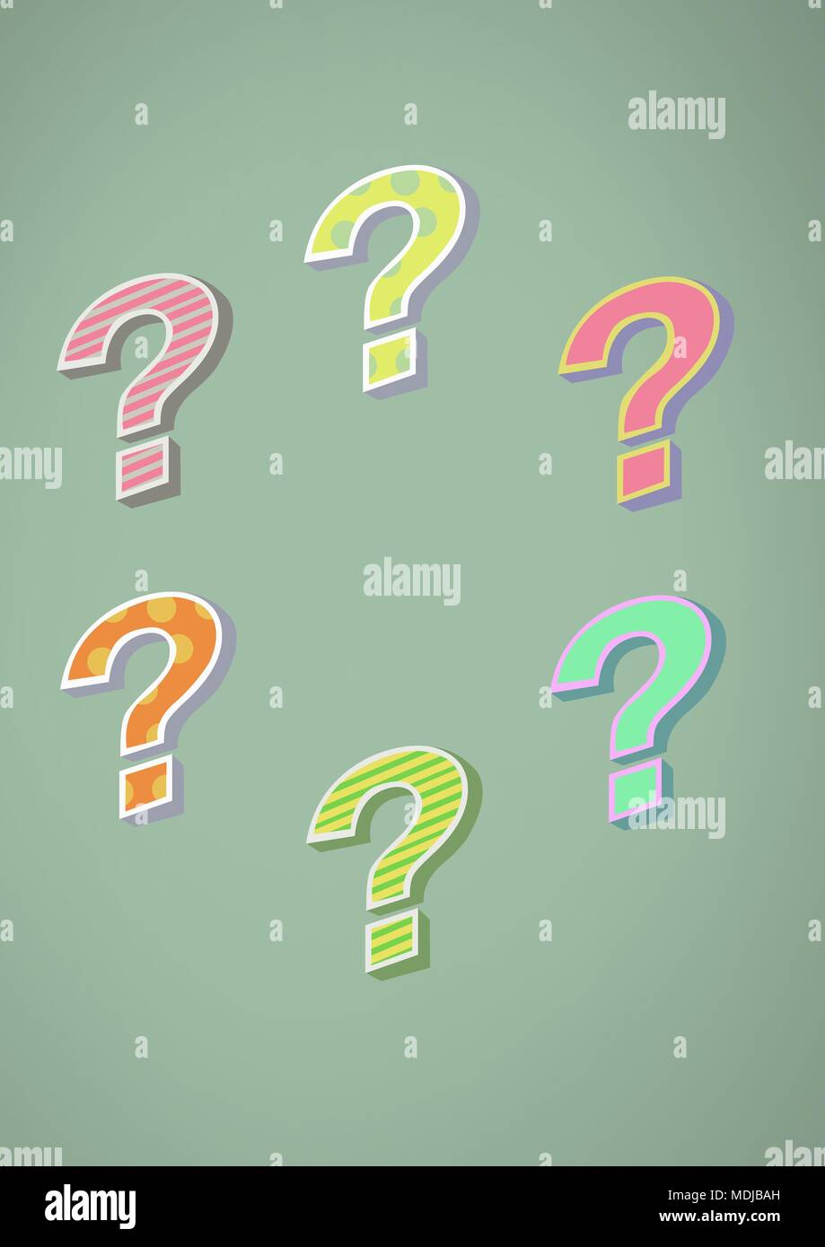 colorful funky question marks Stock Photo - Alamy