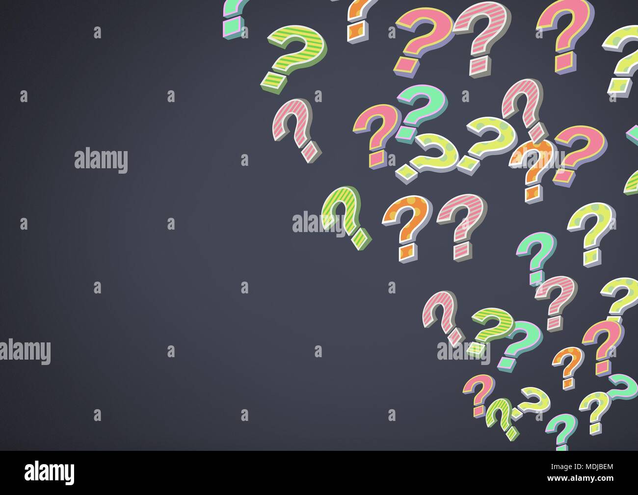 colorful funky question marks Stock Photo - Alamy