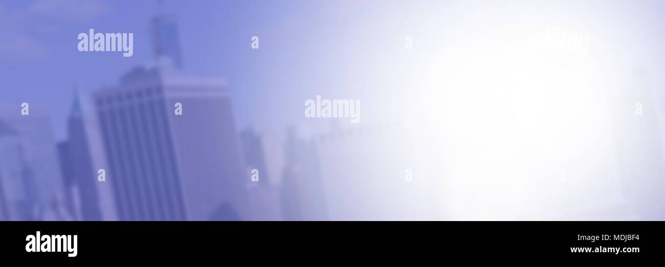 City buildings with flare light source Stock Photo - Alamy