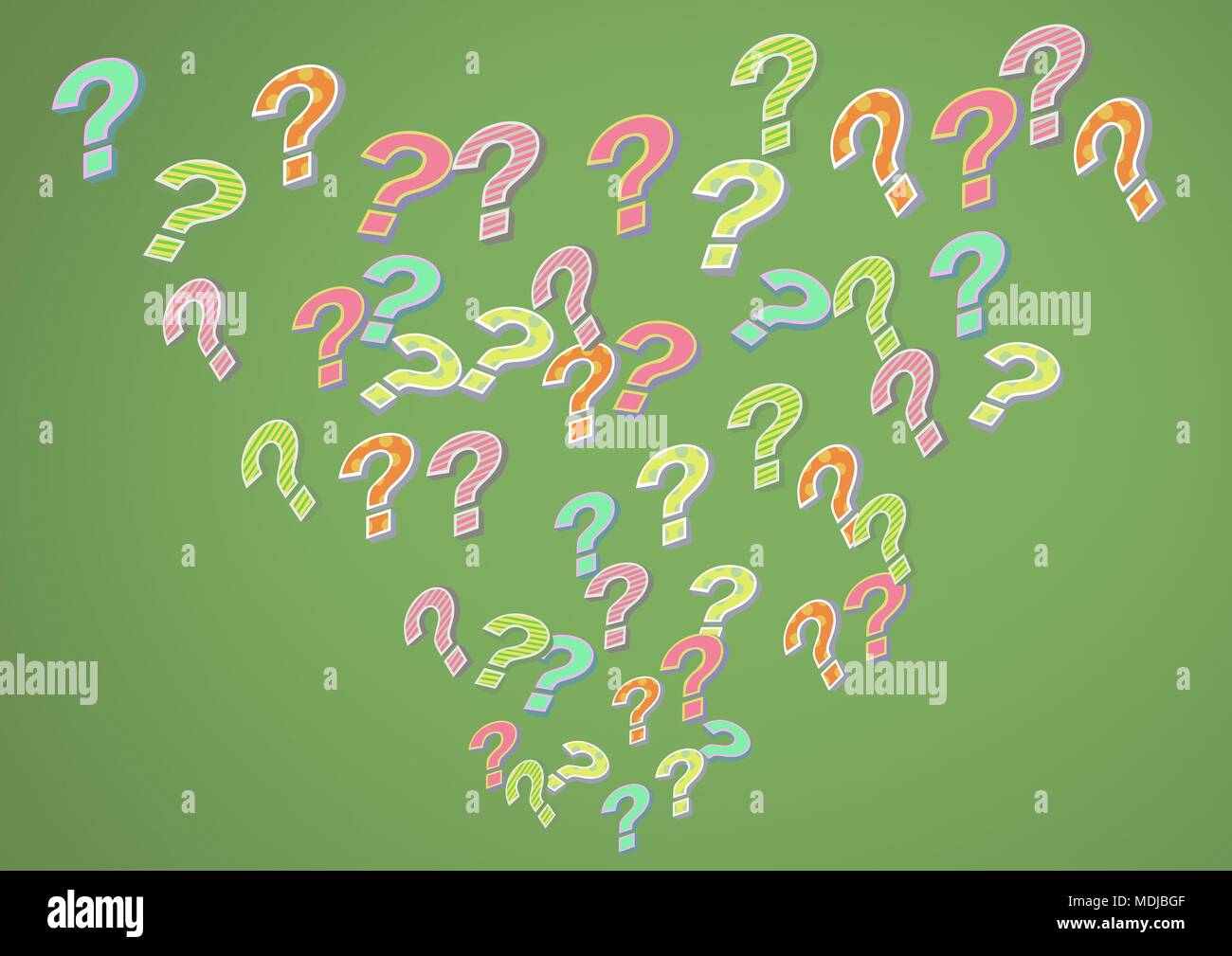 colorful funky question marks Stock Photo - Alamy