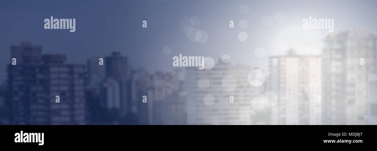 City buildings with flare light source Stock Photo - Alamy