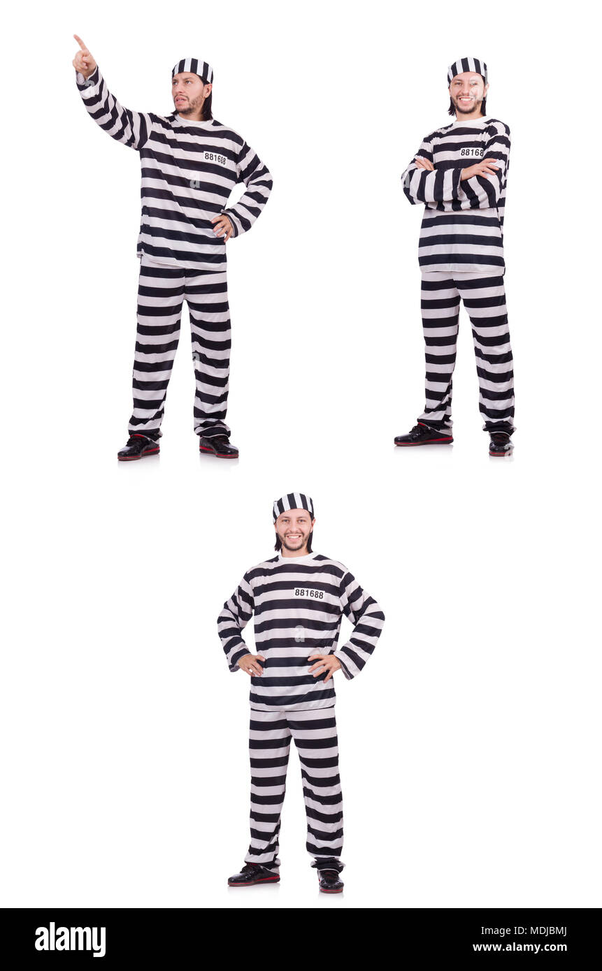Prison inmate isolated on the white background Stock Photo - Alamy