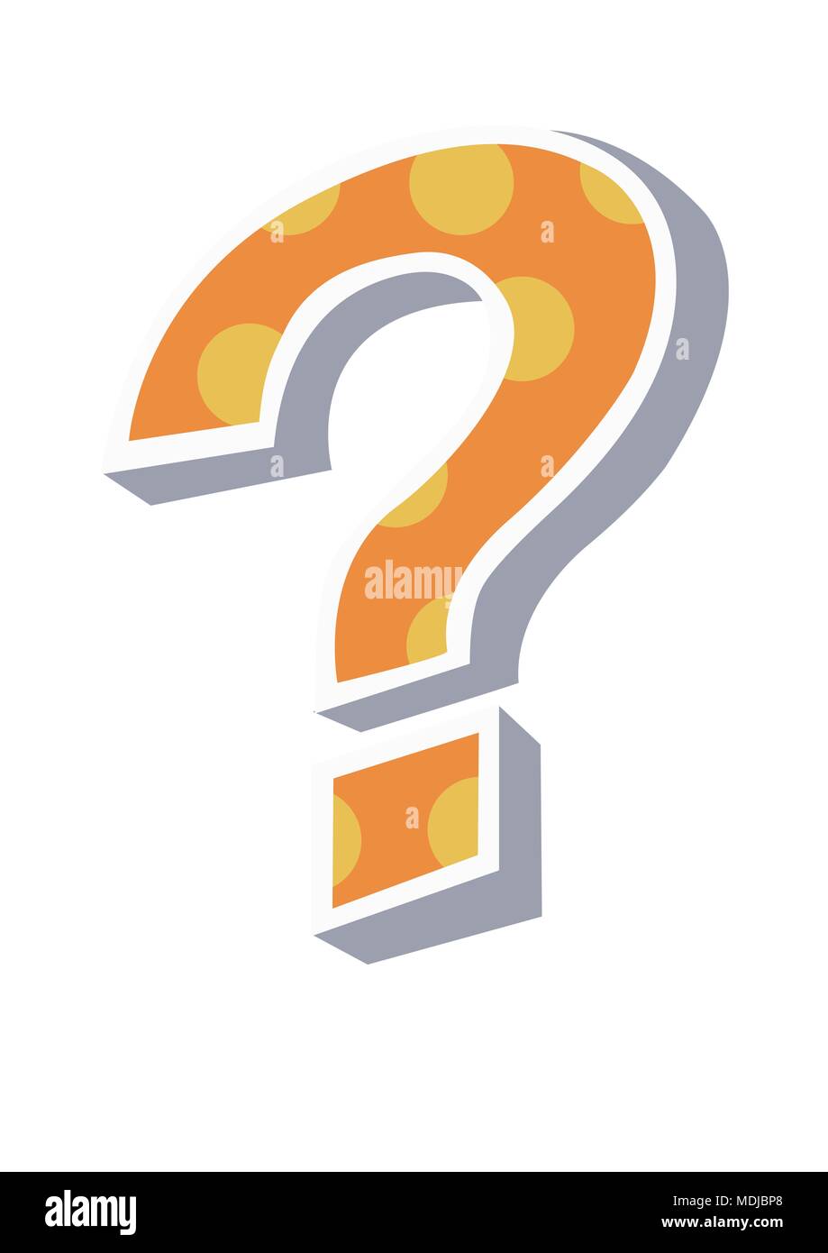 funky cool question mark with spots Stock Photo - Alamy