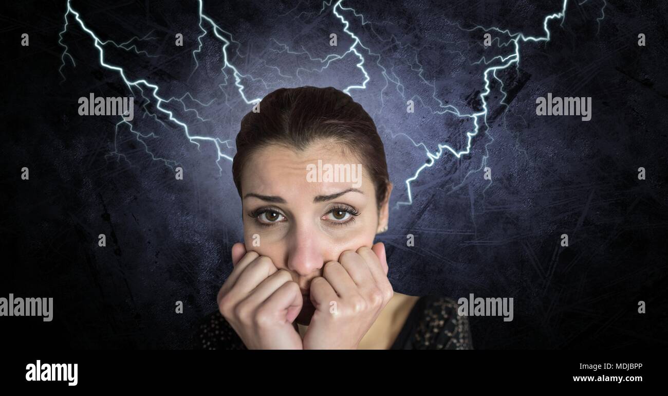 Black woman scared hi-res stock photography and images - Alamy