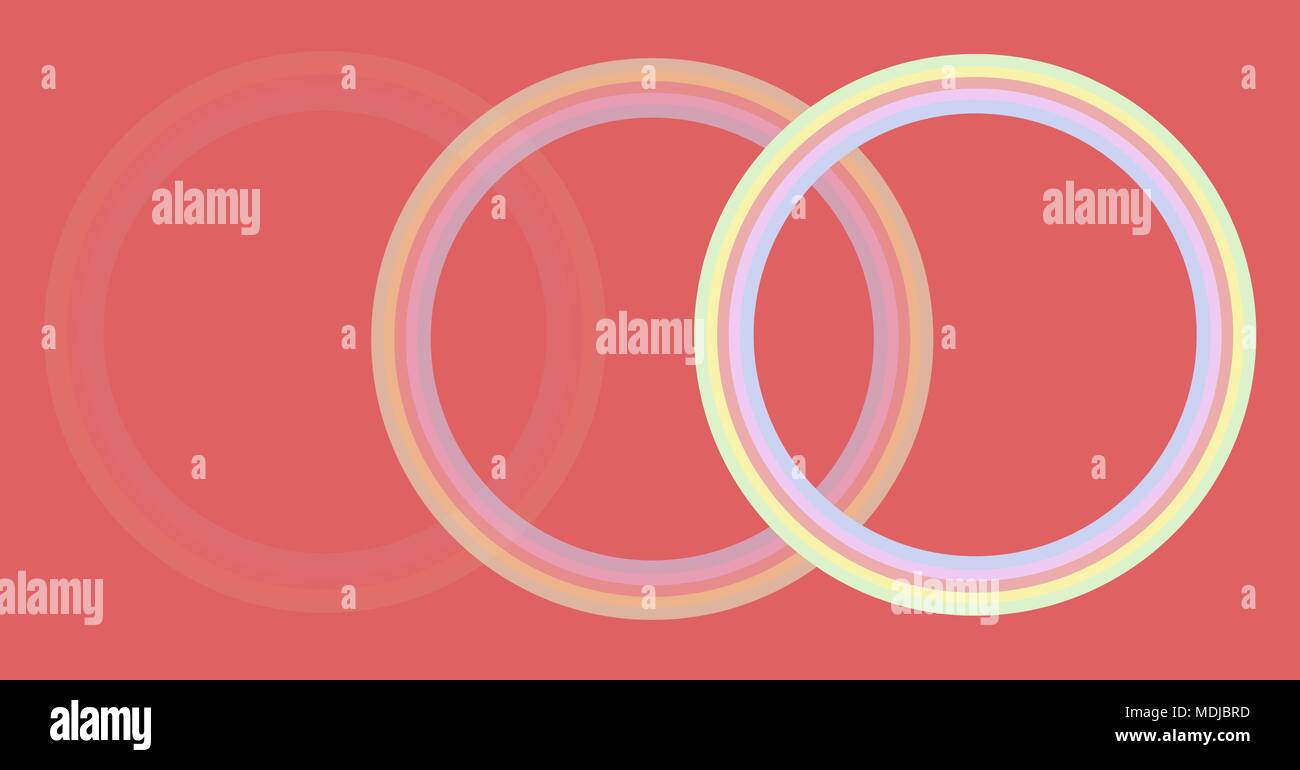 Rainbow rings fading Stock Photo - Alamy