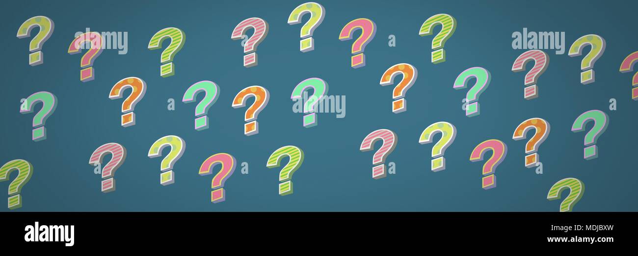 colorful funky question marks Stock Photo - Alamy