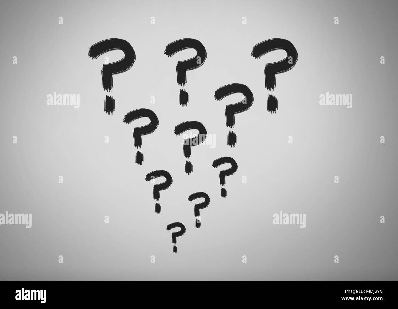 colorful funky question marks in dark black Stock Photo - Alamy