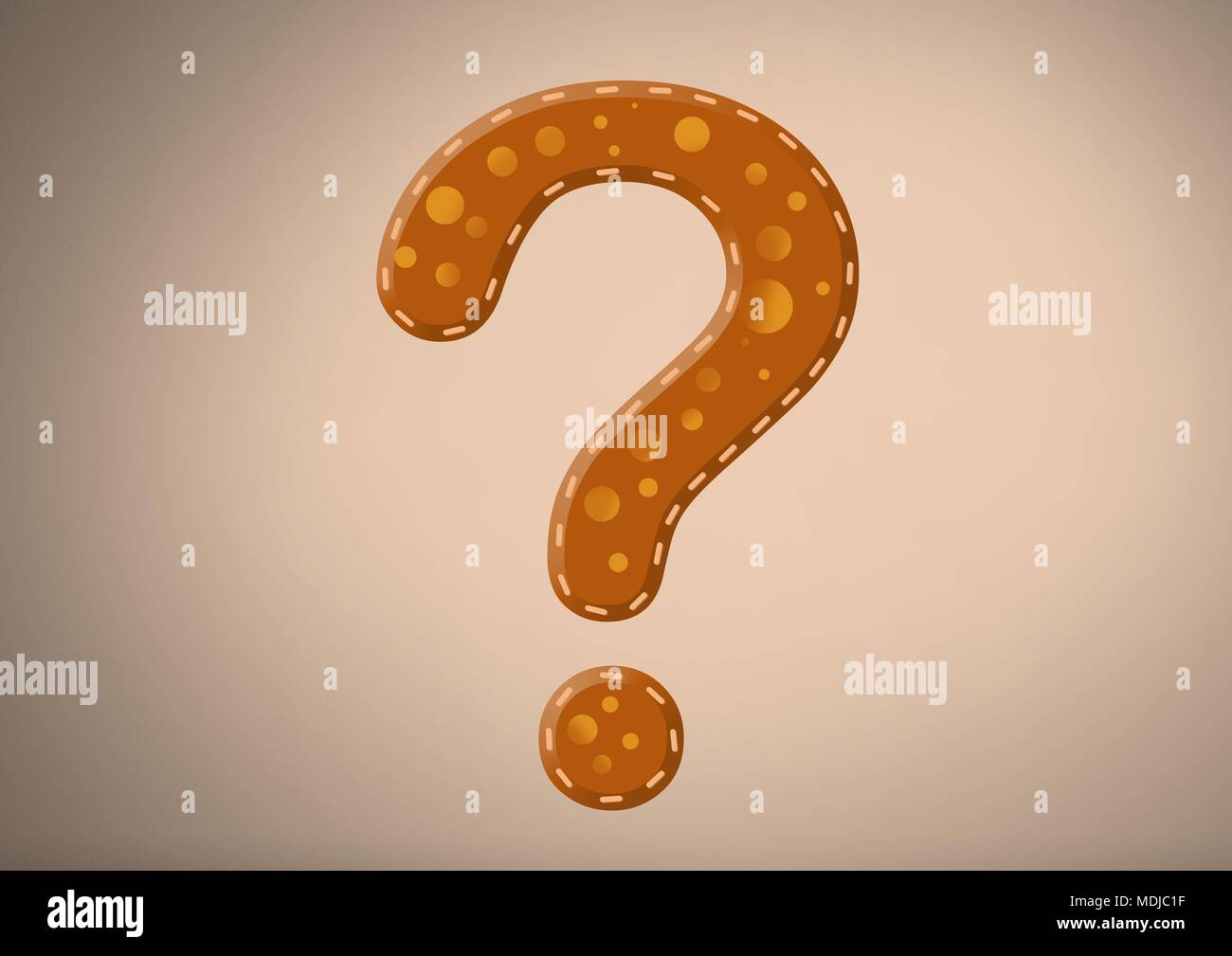 brown stitched question marks Stock Photo - Alamy