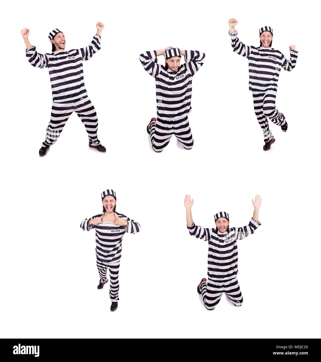 Prison inmate isolated on the white background Stock Photo - Alamy