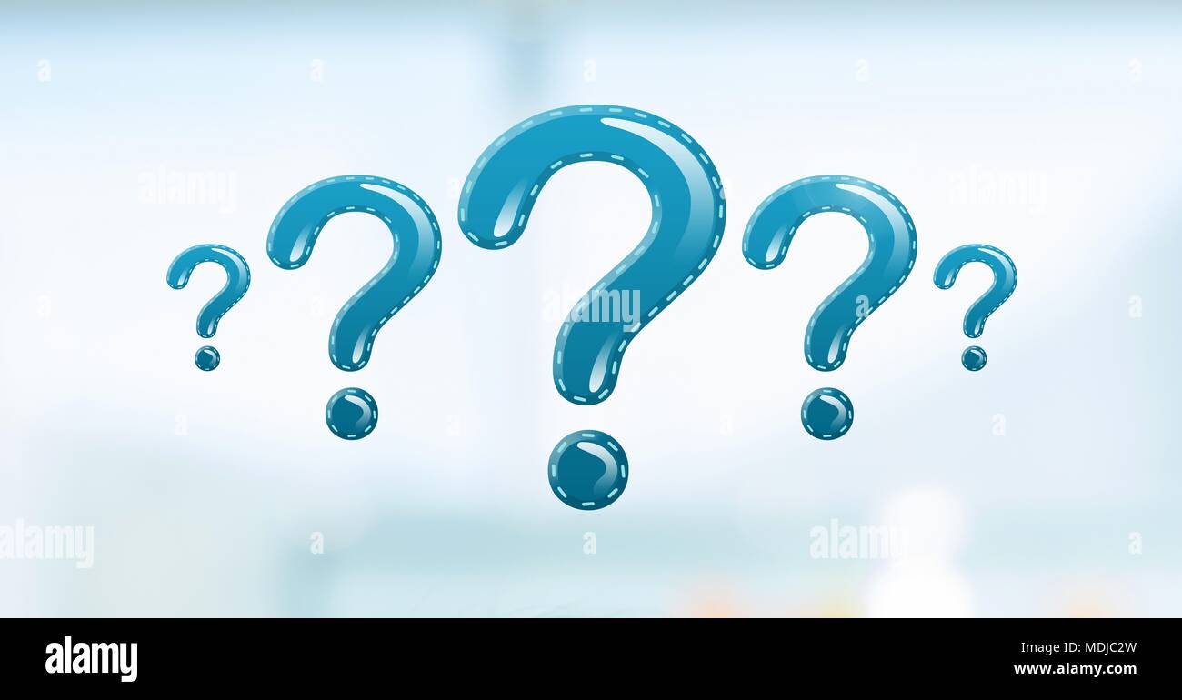 blue shiny question marks Stock Photo - Alamy