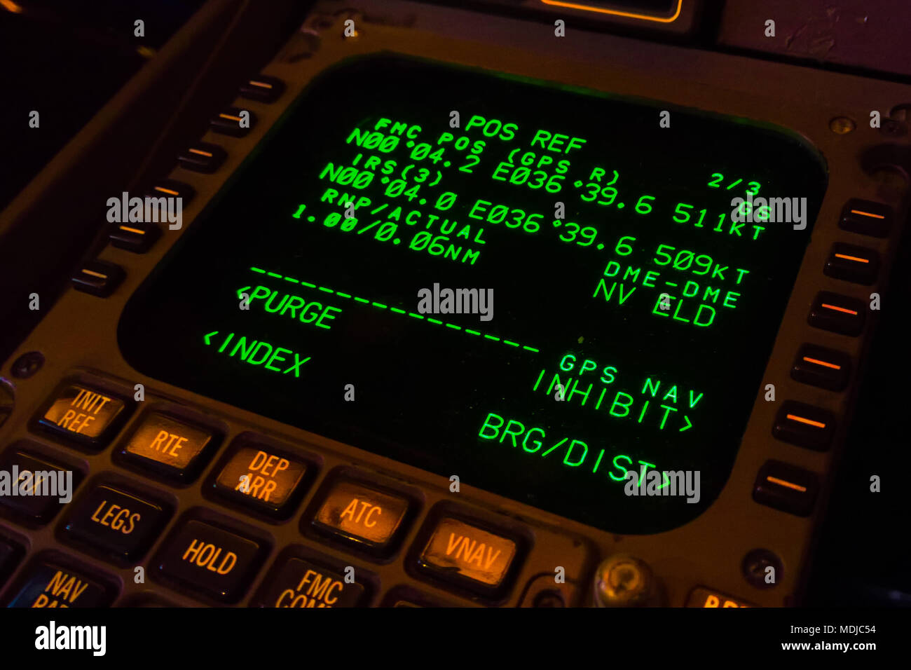 Crossing the Equator on a Boeing 747-400 overhead Africa, displayed on ...