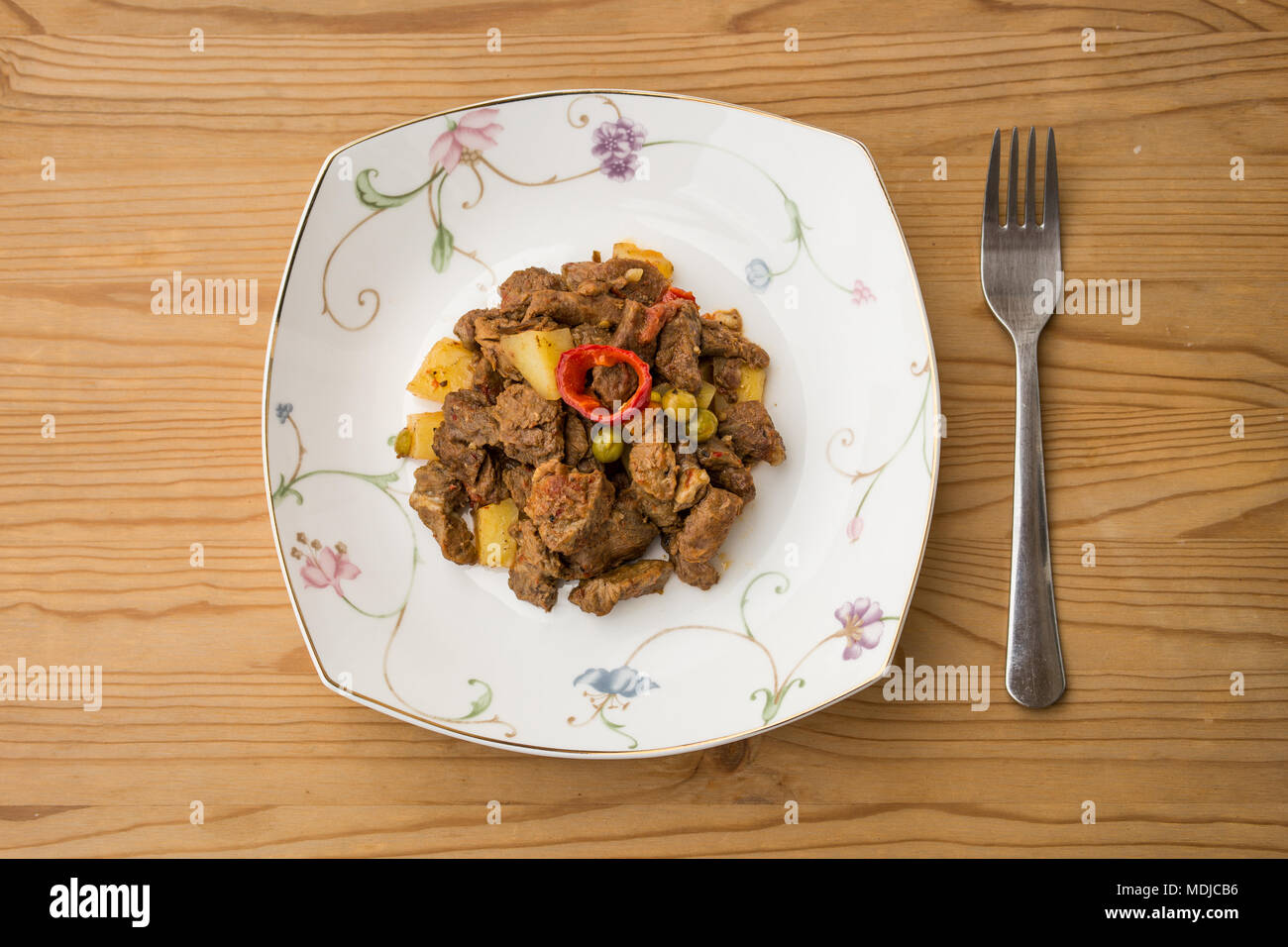 turkish tas kebab with cube / cubed meat kebap Stock Photo - Alamy