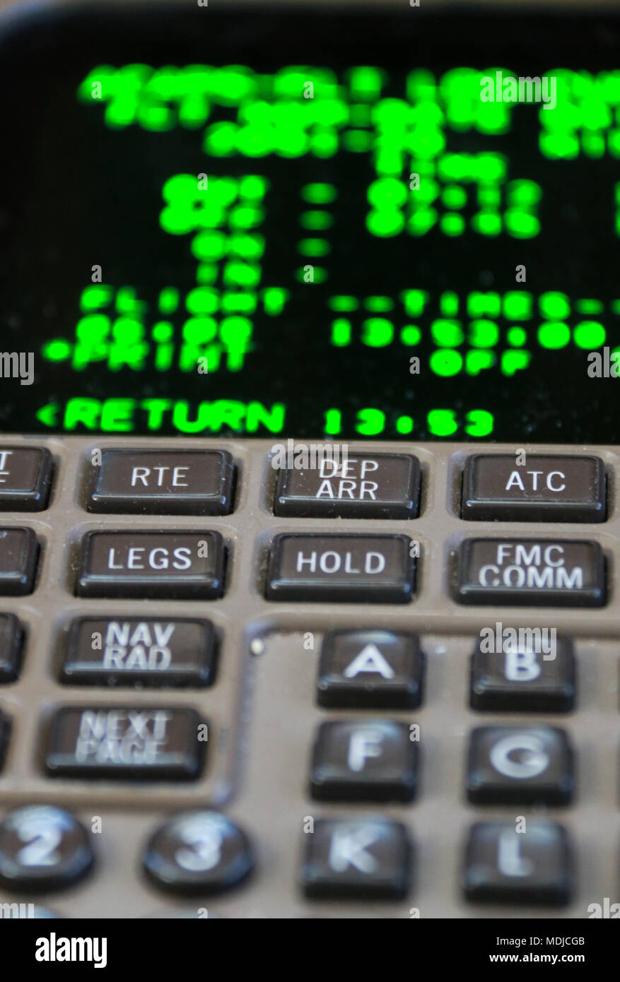 The Flight Management System on the Flight Deck of a Boeing 747-400 ...
