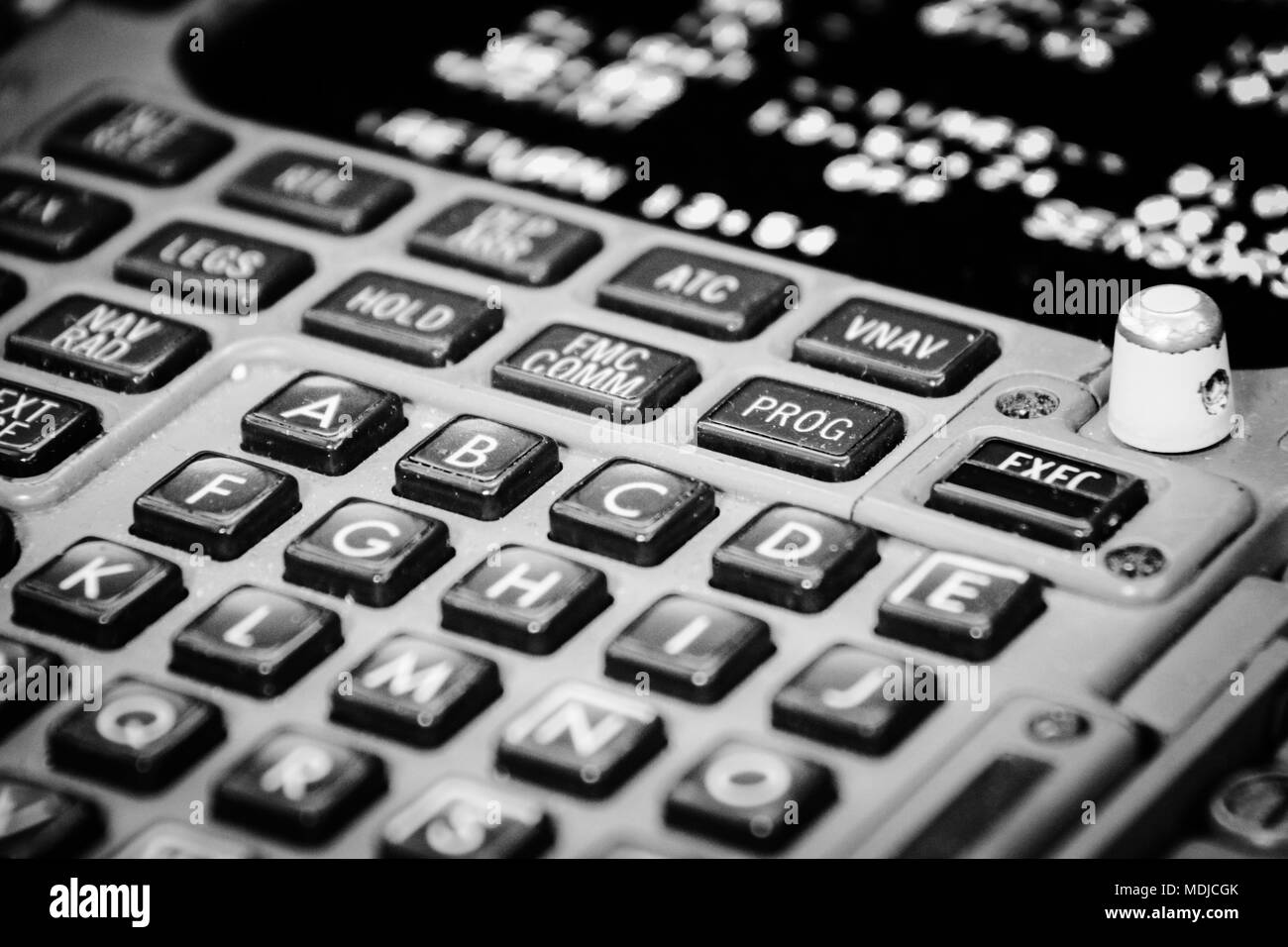 The Flight Management System on the Flight Deck of a Boeing 747-400 ...