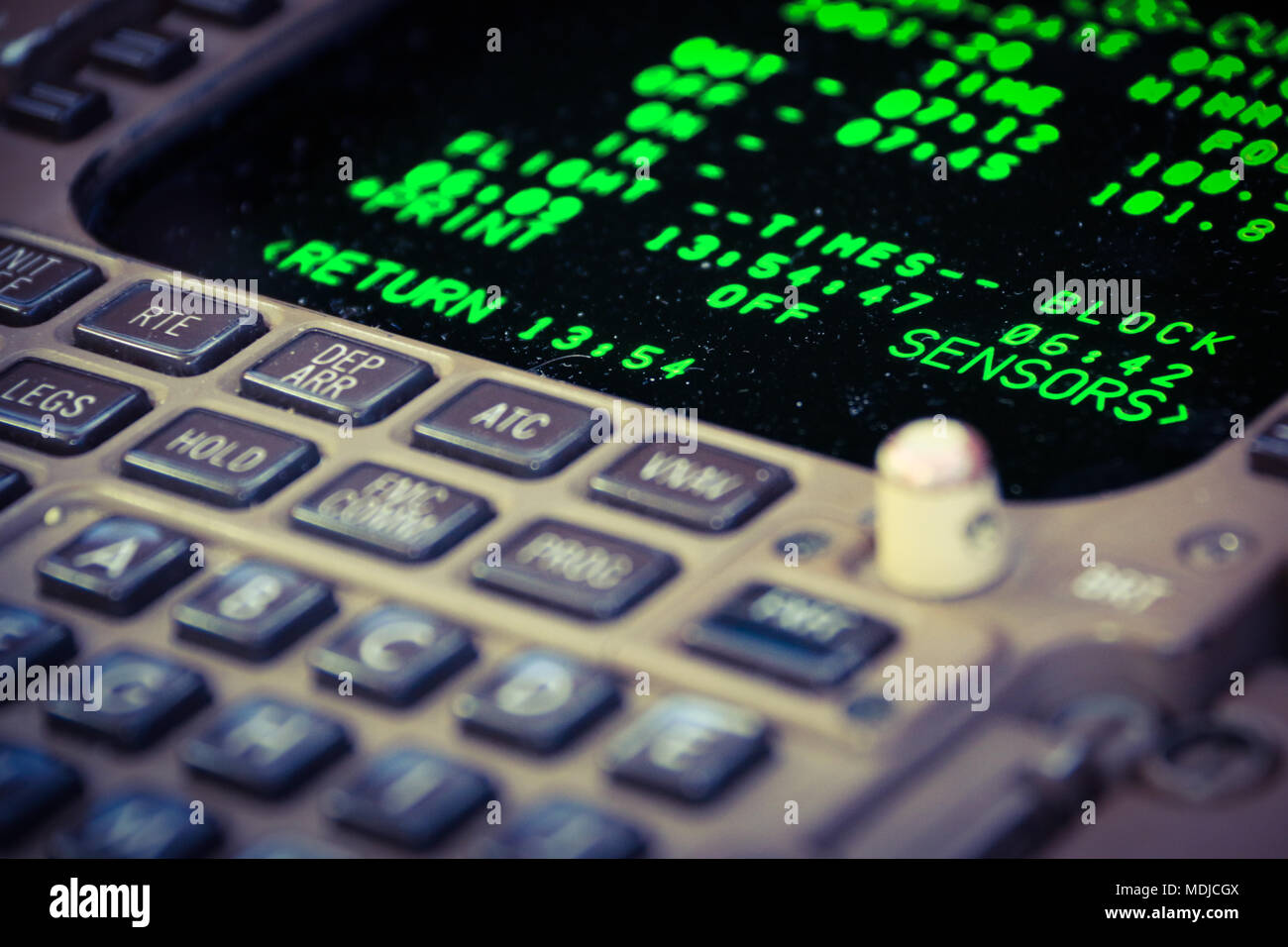 The Flight Management System on the Flight Deck of a Boeing 747-400 ...