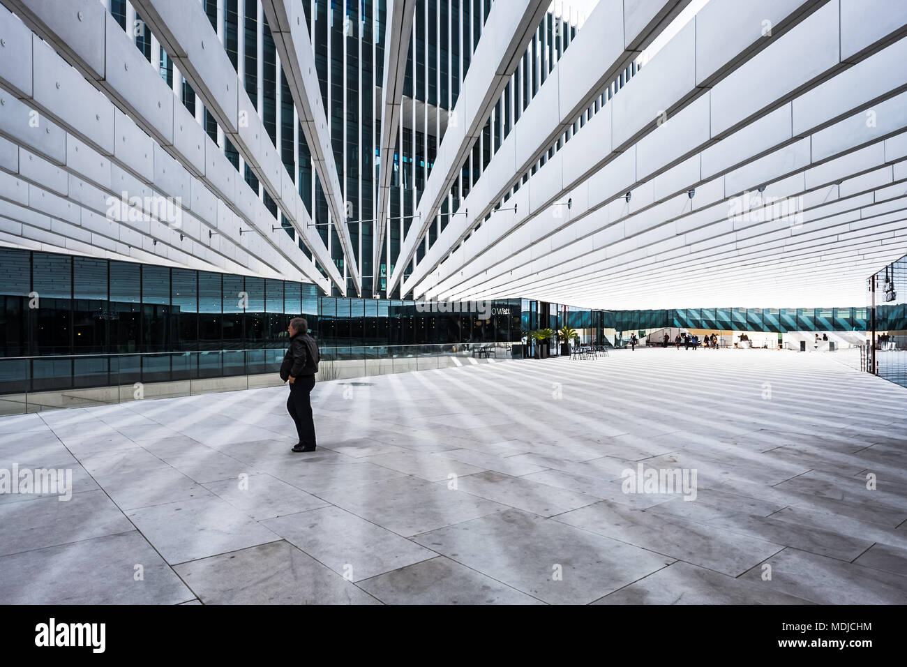 Portugal, Lisbon - March 15, 2018. The EDP Headquarters is designed by ...