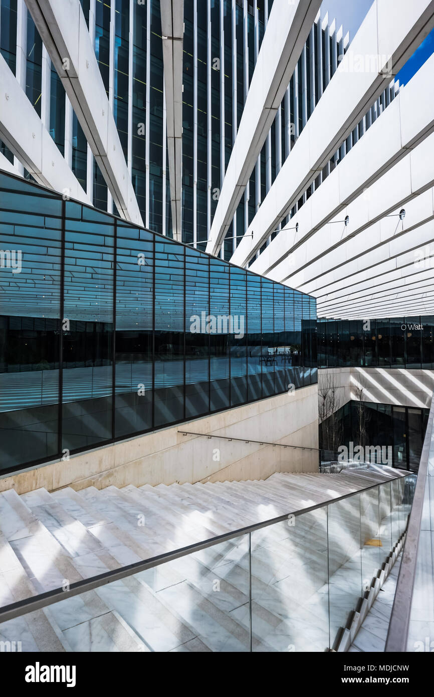 Portugal, Lisbon - March 15, 2018. The EDP Headquarters is designed by ...