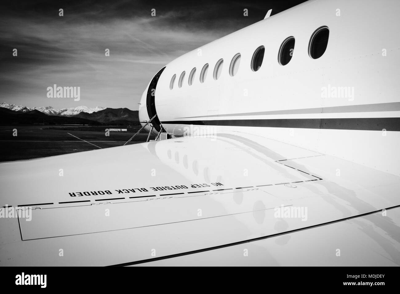 Luxury jet travel Black and White Stock Photos & Images - Alamy
