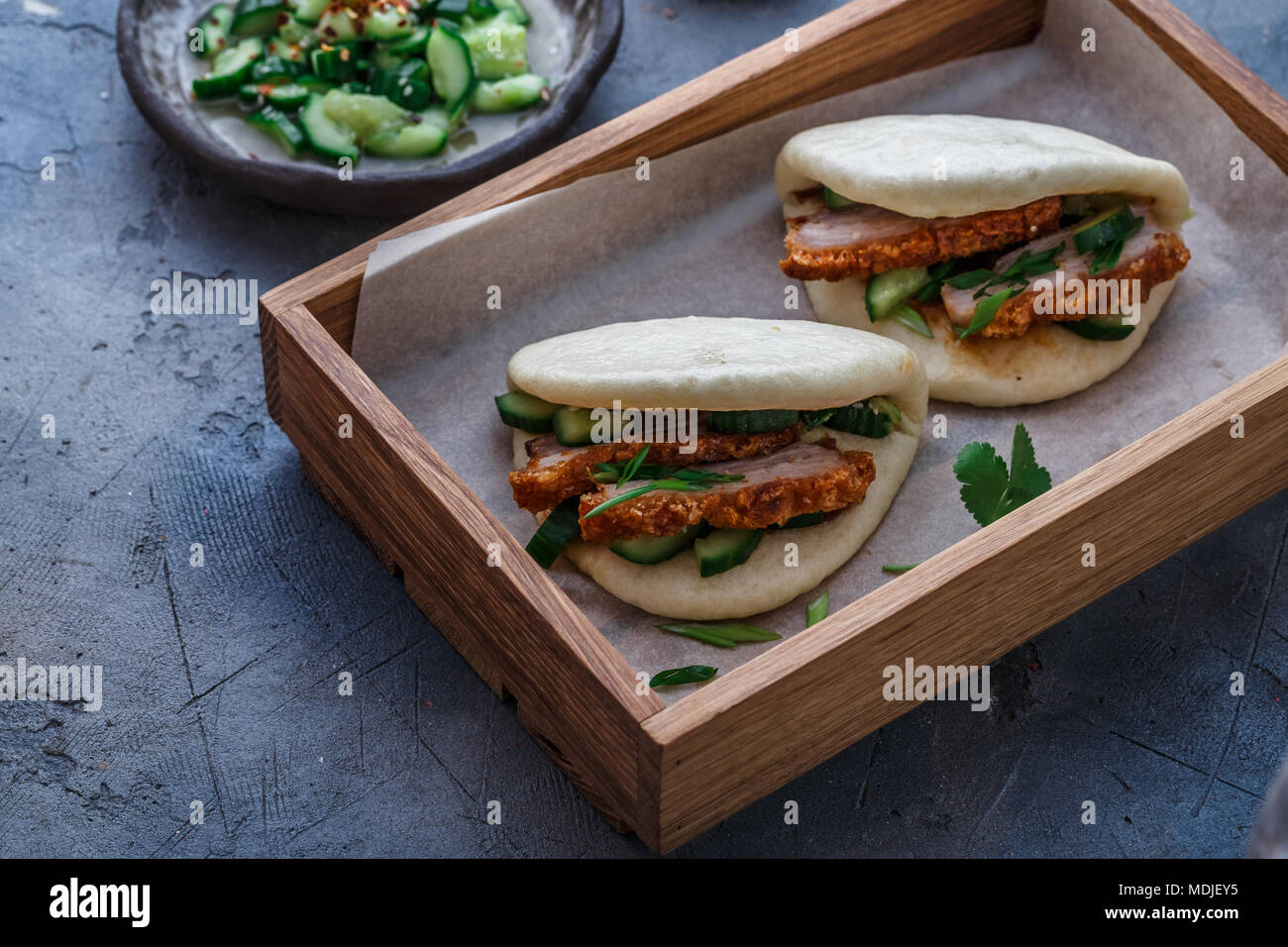 Bao buns pork belly hi-res stock photography and images - Alamy