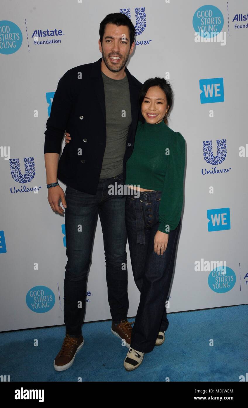 Los Angeles, CA, USA. 19th Apr, 2018. Drew Scott, Linda Phan at ...