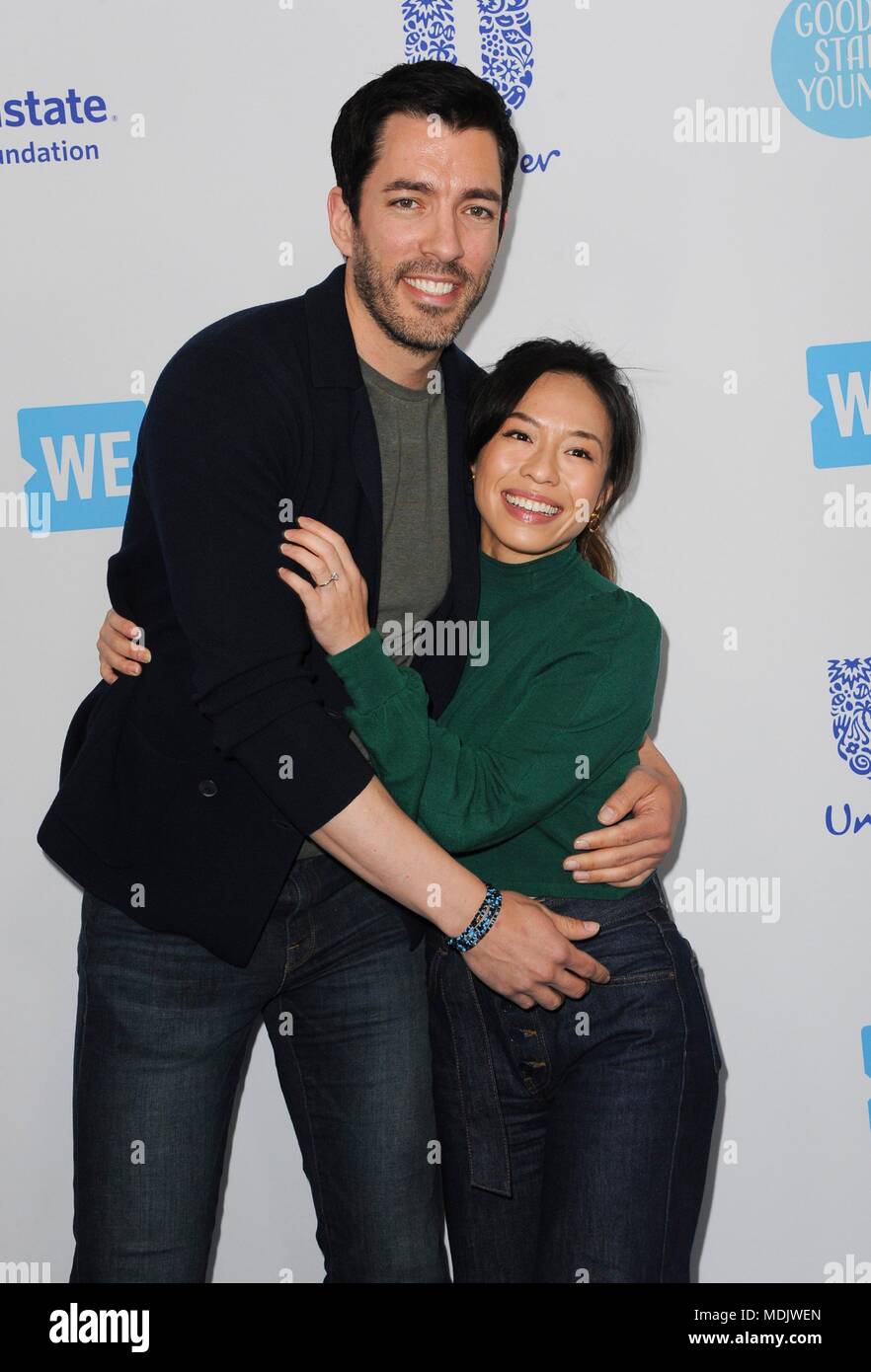 Los Angeles, CA, USA. 19th Apr, 2018. Drew Scott, Linda Phan at ...