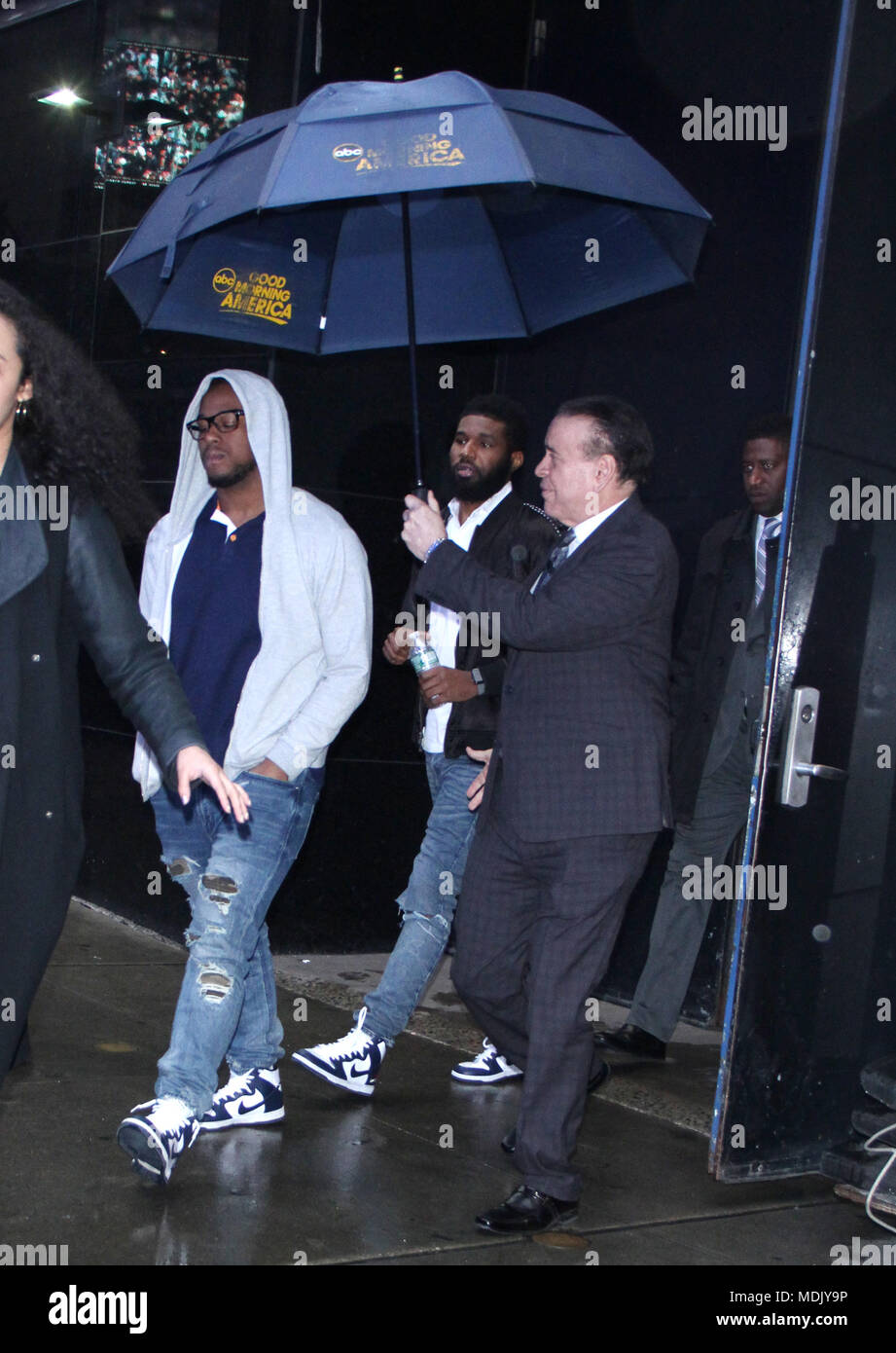 New York, NY, USA. 19th Apr, 2018. Donte Robinson and Rashon Nelson at Good Morning America ...