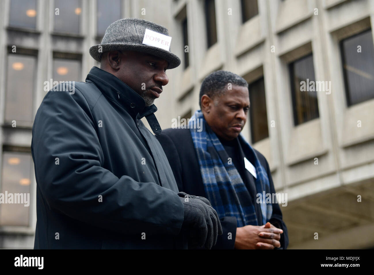 Philadelphia, USA. 19th Apr, 2018. Rev. Mark Tyler and Rev. Greg ...
