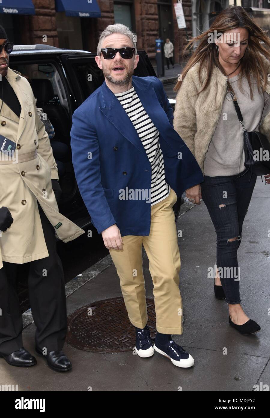 New York, NY, USA. 19th Apr, 2018. Martin Freeman, seen at BUILD Series ...