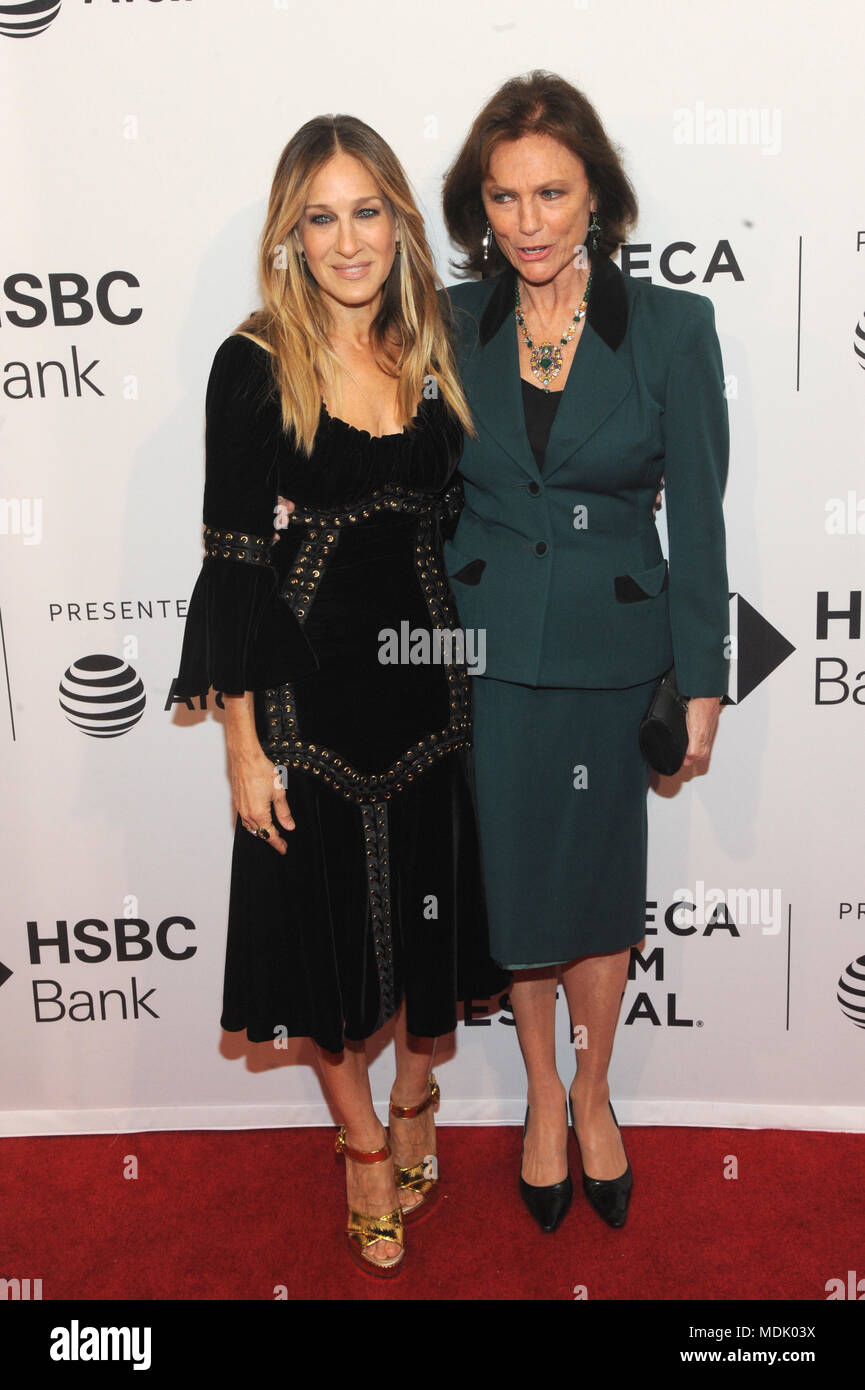 New York, NY, USA. 19th Apr, 2018. Sarah Jessica Parker and Jacqueline ...