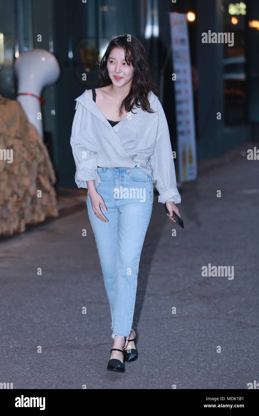 Seoul, Korea. 19th Apr, 2018. Kwon Sang-woo, Choi Gang Hee, AOA Minah ...
