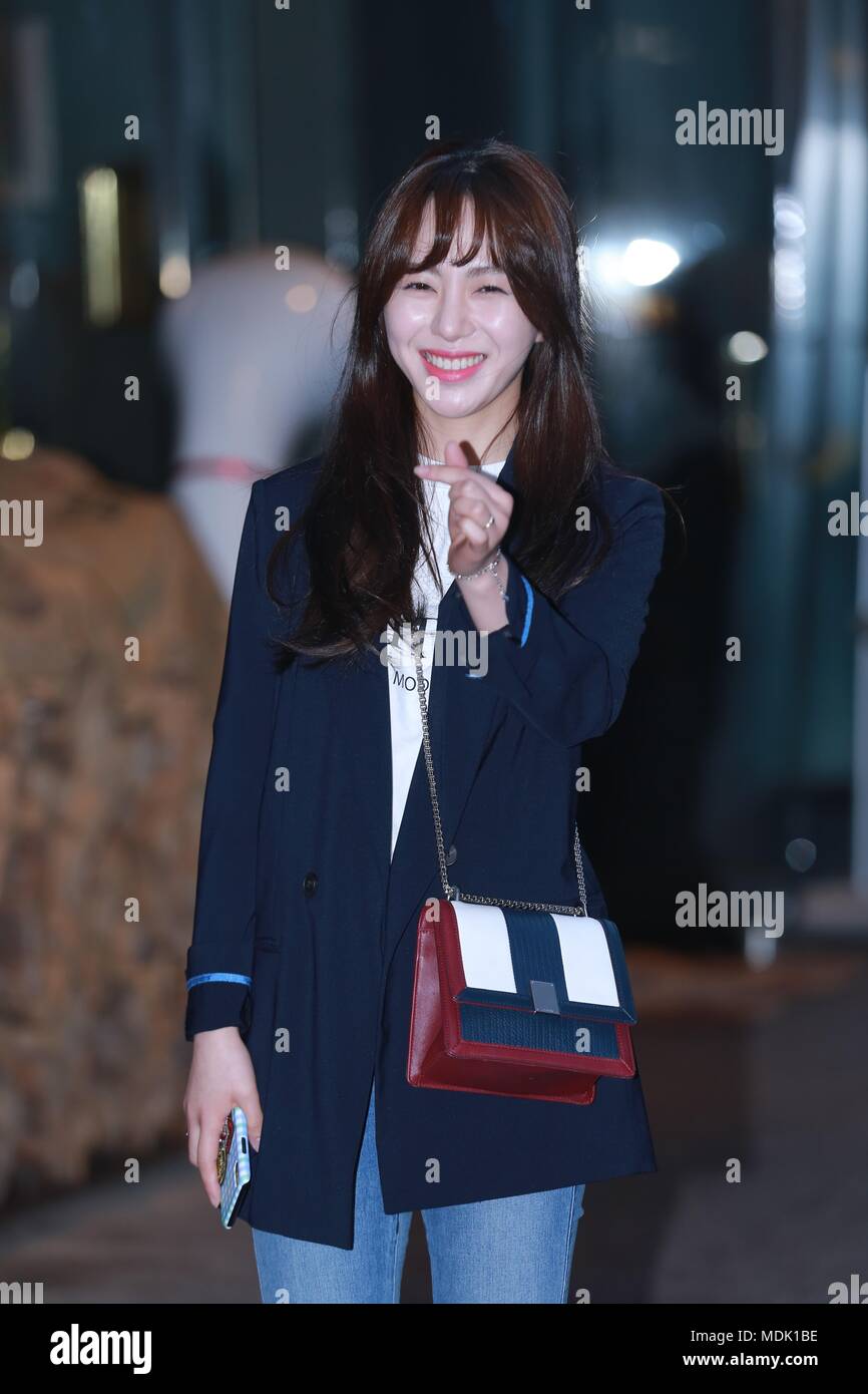 Seoul, Korea. 19th Apr, 2018. Kwon Sang-woo, Choi Gang Hee, AOA Minah ...