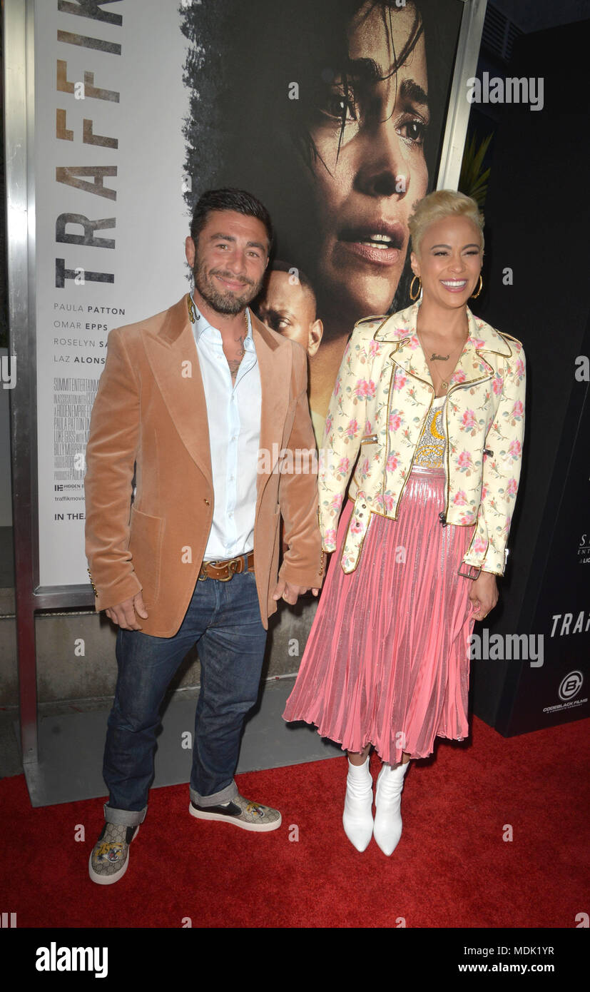 Los Angeles, Ca, USA. 19th Apr, 2018. Paula Patton and Zachary Quittman ...