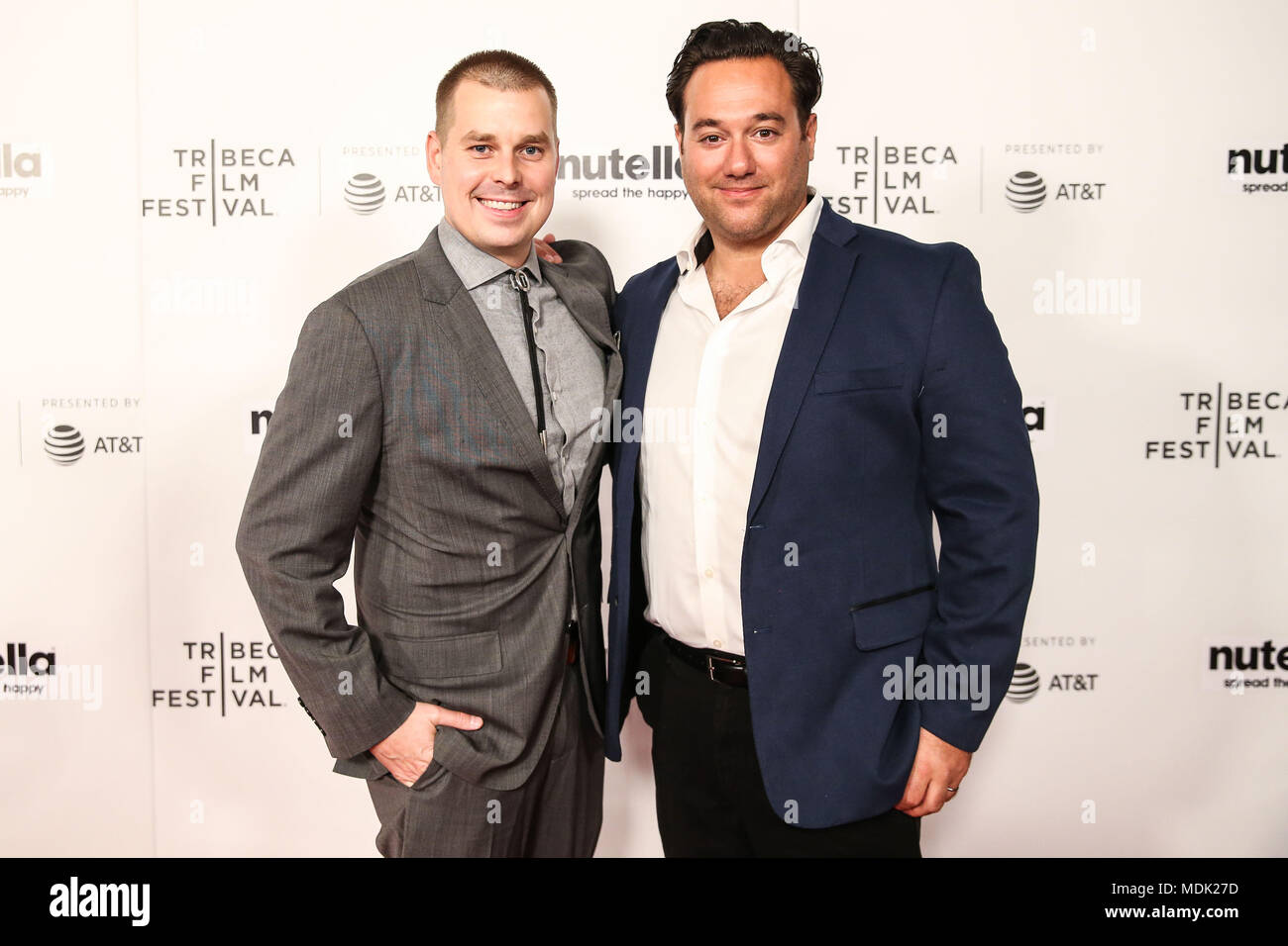 New York, NEW YORK, USA. 19th Apr, 2018. John Trefry and Nousha Raymond ...