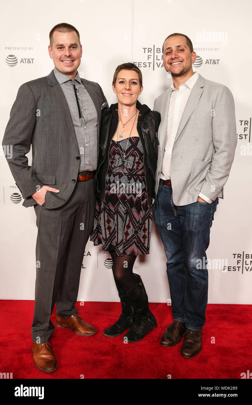 New York, NEW YORK, USA. 19th Apr, 2018. John Trefry, Kate Trefry and ...