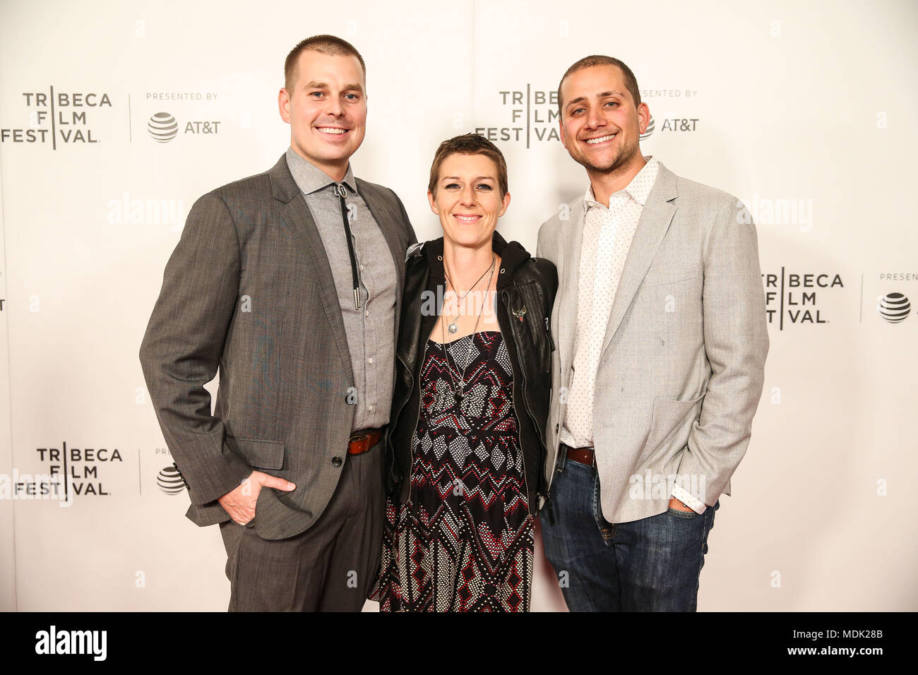 New York, NEW YORK, USA. 19th Apr, 2018. John Trefry, Kate Trefry and ...