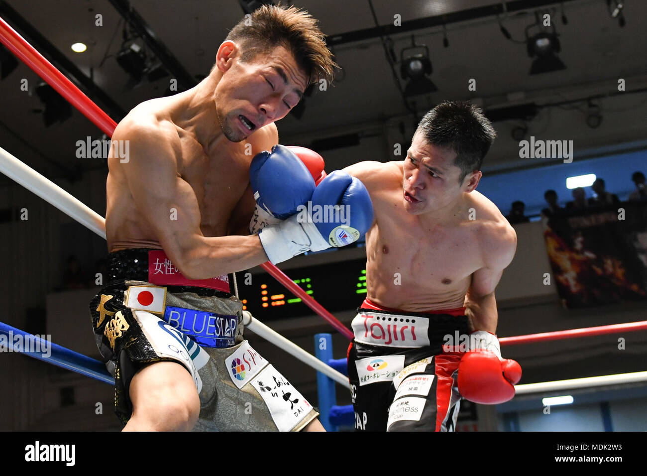 Tokyo, Japan. 4th Apr, 2018. (L-R) Takafumi Nakajima (JPN), Mark John ...