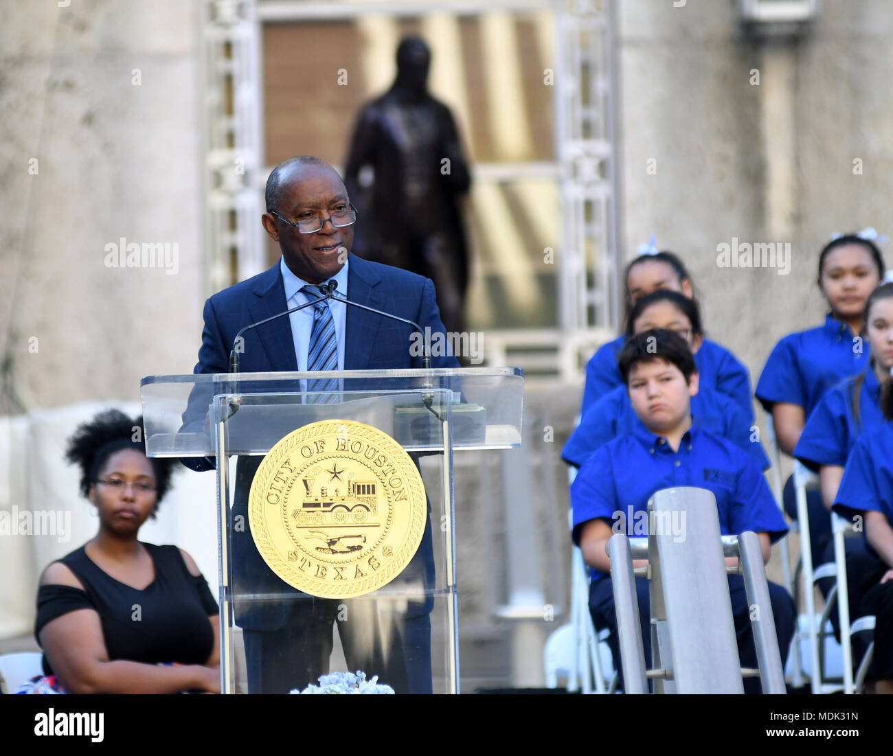 Houston, Texas, USA. 19th Apr, 2018. City of Houston Mayor Sylvester ...