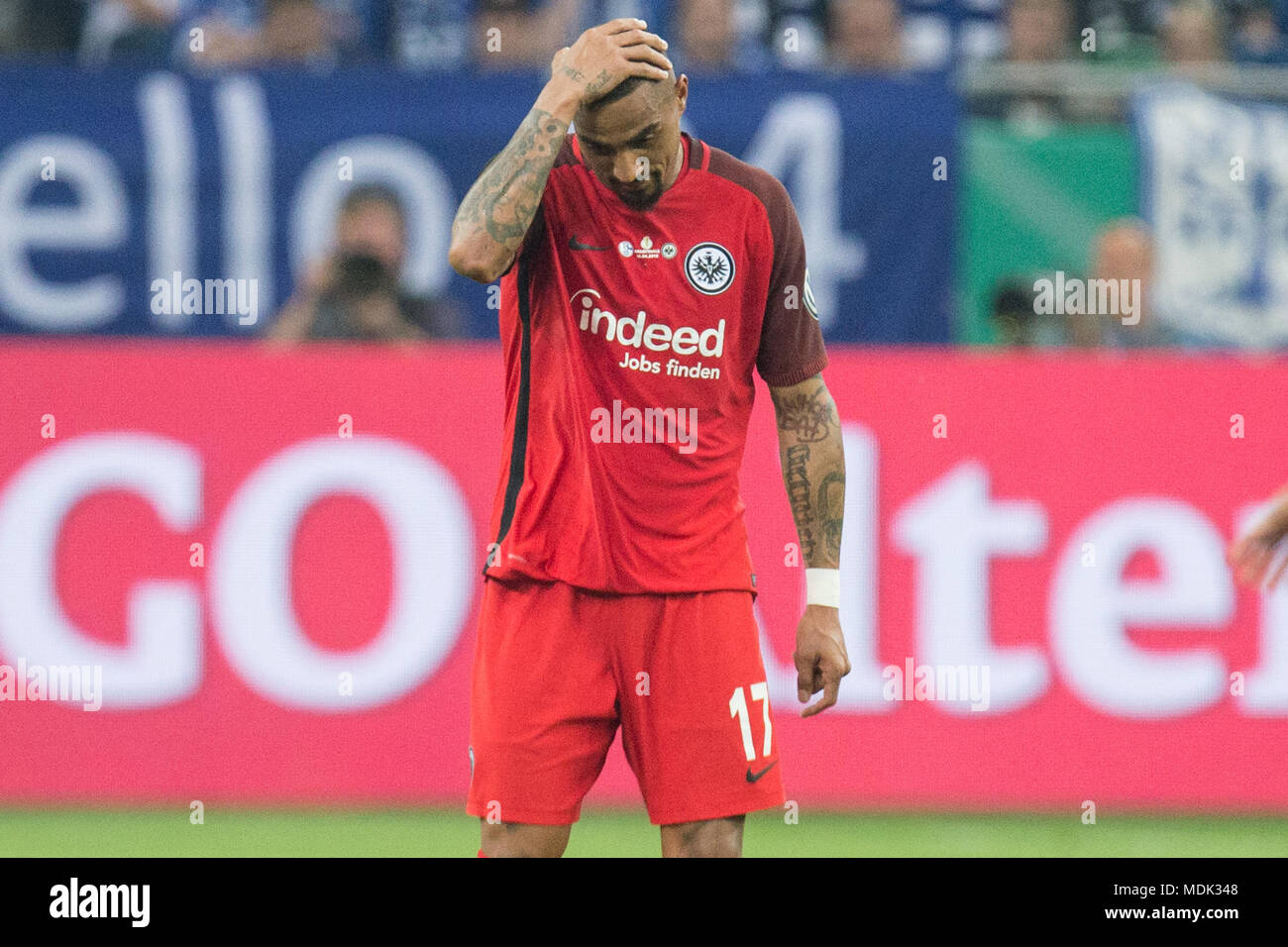 Gelsenkirchen, Deutschland. 18th Apr, 2018. Kevin-Prince BOATENG (F ...