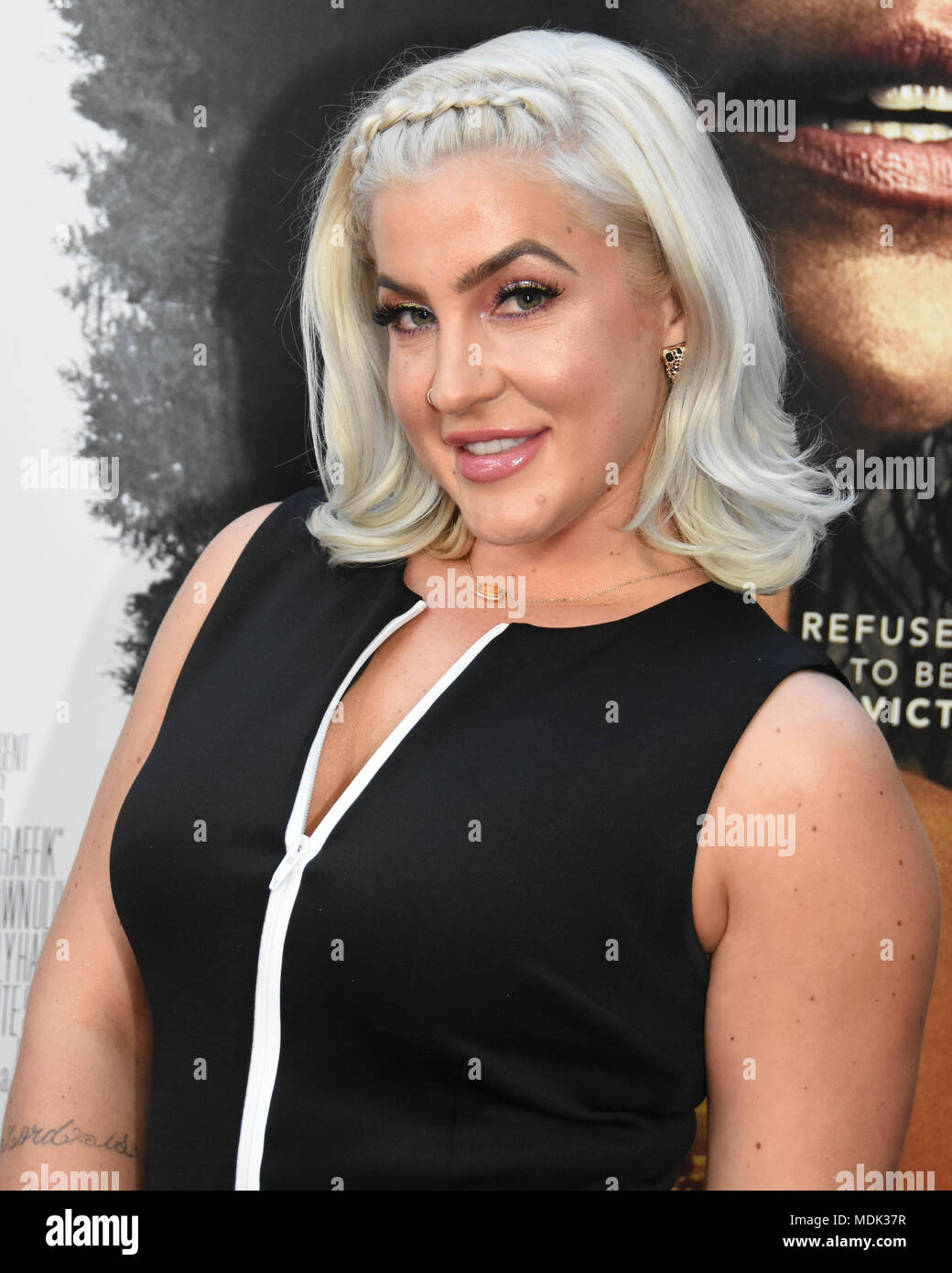 Los Angeles, USA. 19th Apr, 2018. Singer Joelle James attends the Los ...