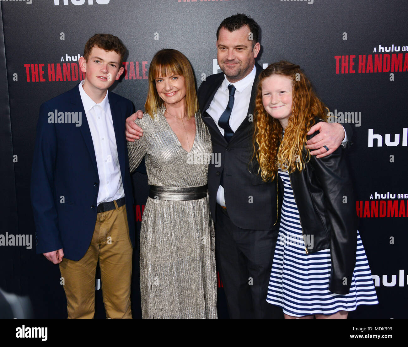 Los Angeles, USA. 19th Apr, 2018. Colin Watkinson with famil attends ...