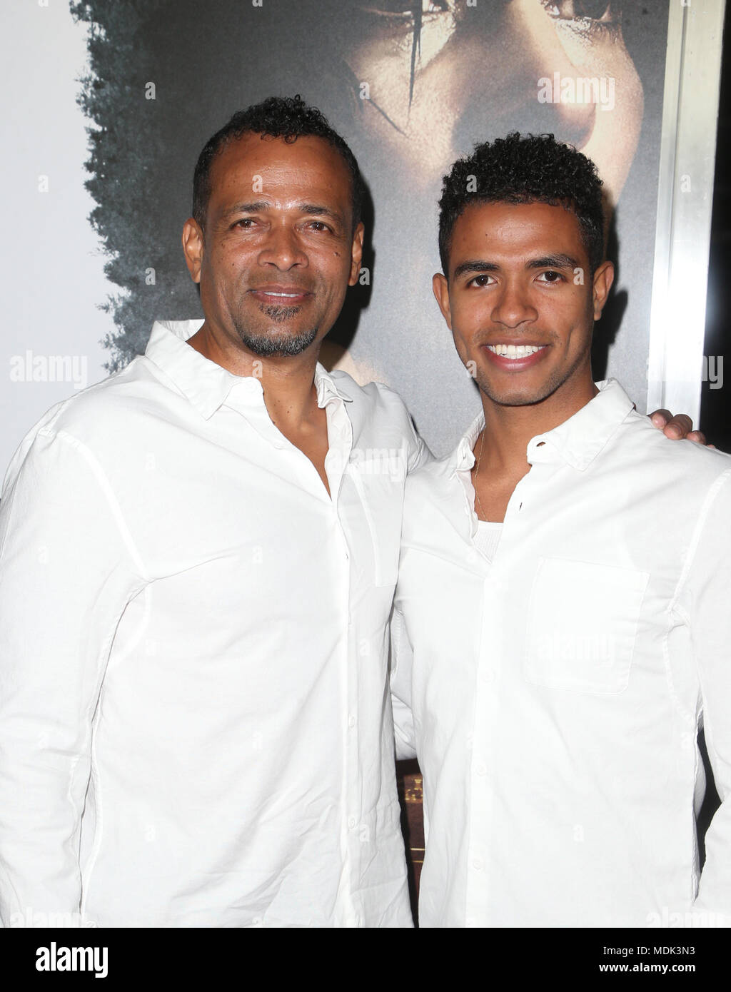 Hollywood, USA. 19th Apr, 2018. Mario Van Peebles, Mandela Van Peebles ...