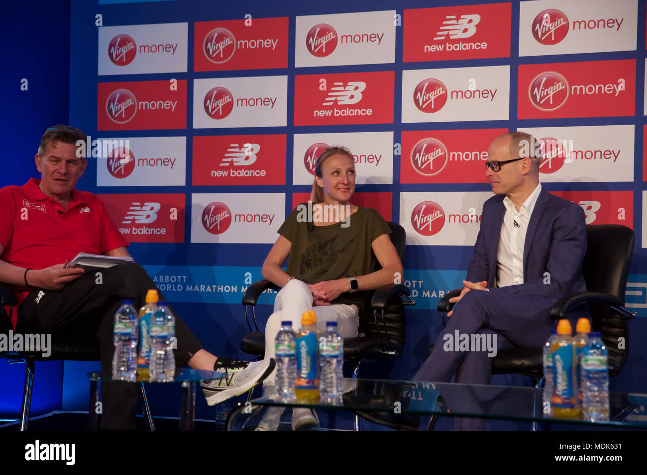 London,UK,20th April 2018,Paula Radcliffe MBE, World Record holder ...