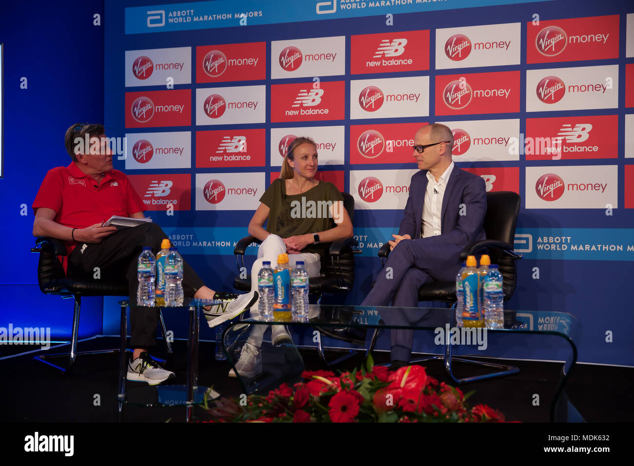 London,UK,20th April 2018,Paula Radcliffe MBE, World Record holder ...