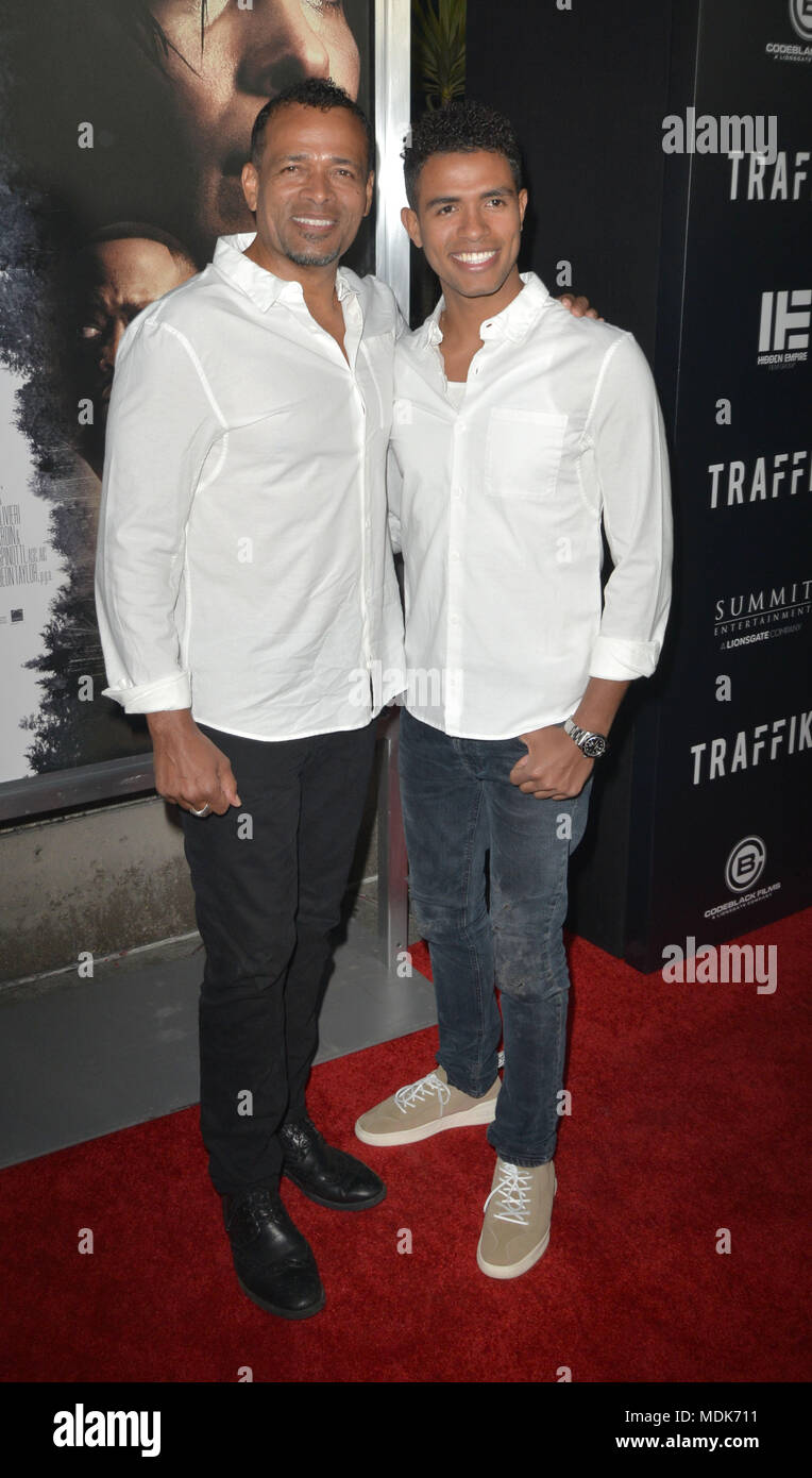 LOS ANGELES, CA- APR.19: Mario Van Peebles, Mandela Van Peebles at the ...