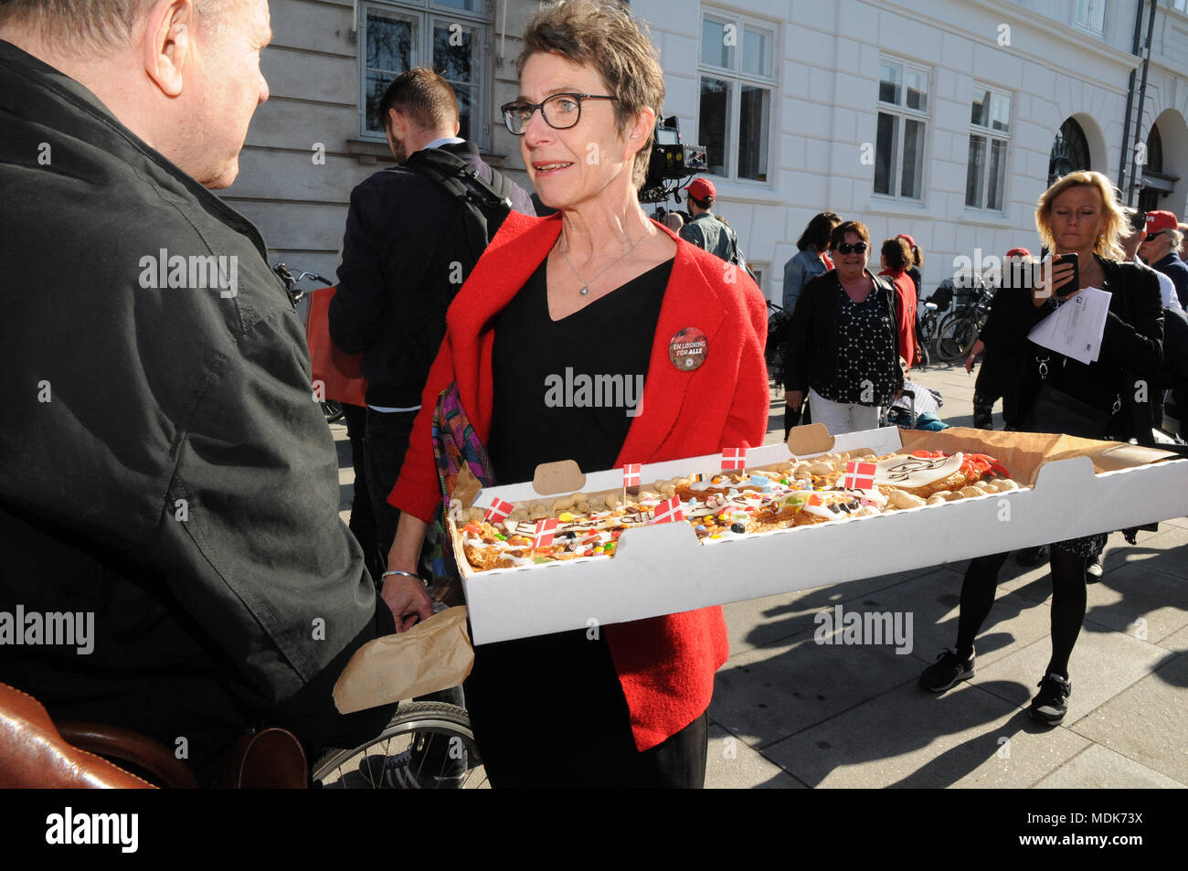 Copenhagen/Denmark 20 April 2018 Ms.Grethe Christensen leader of Danish ...
