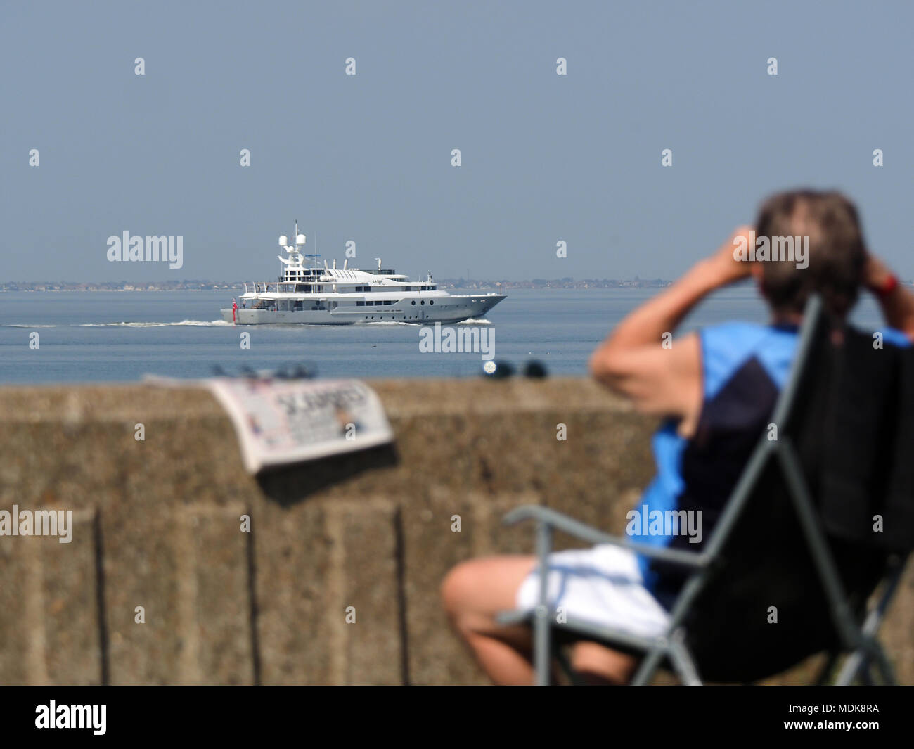 Sheerness, Kent, UK. 20th April, 2018. Lord Sugar's super yacht 'Lady A ...