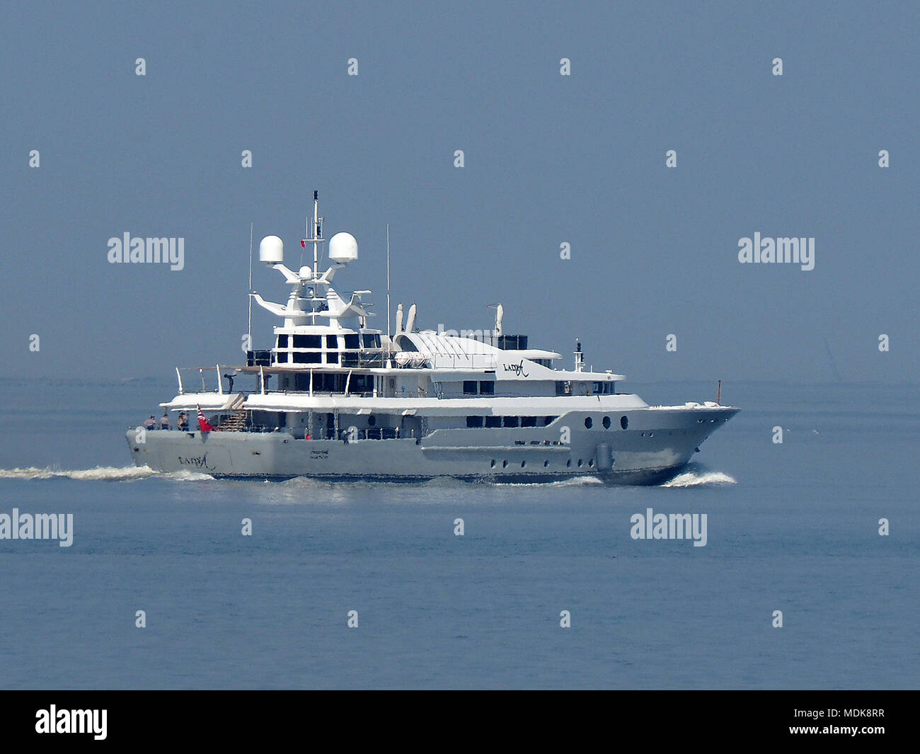 Sheerness, Kent, UK. 20th April, 2018. Lord Sugar's super yacht 'Lady A ...